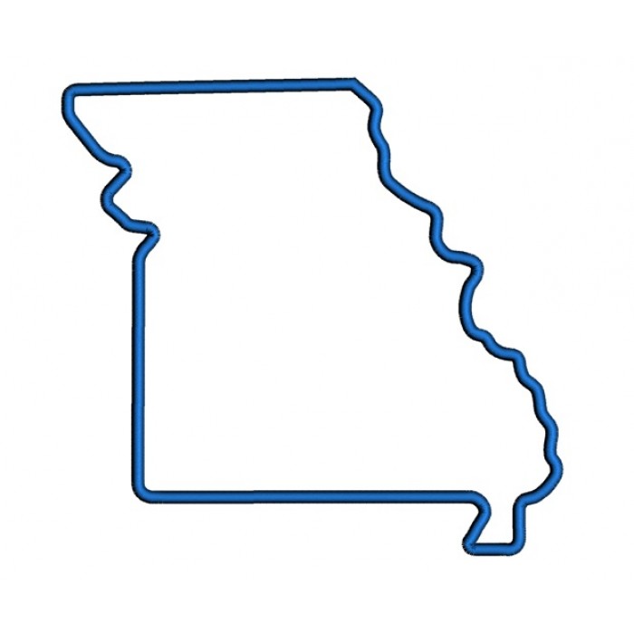 Missouri Applique Machine Embroidery Digitized State Design Pattern