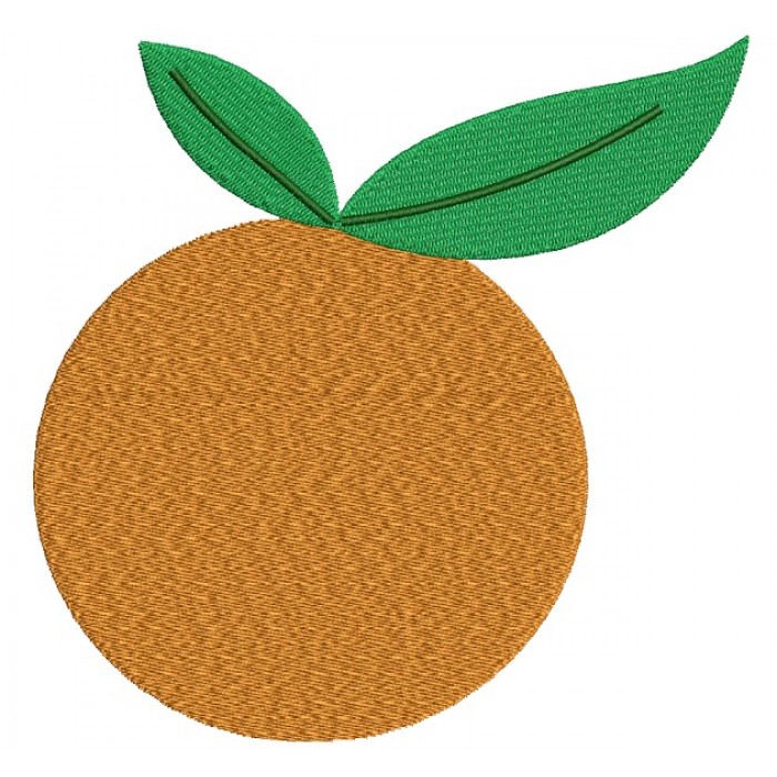 Orange Machine Embroidery Fruit Digitized Filled Design Pattern