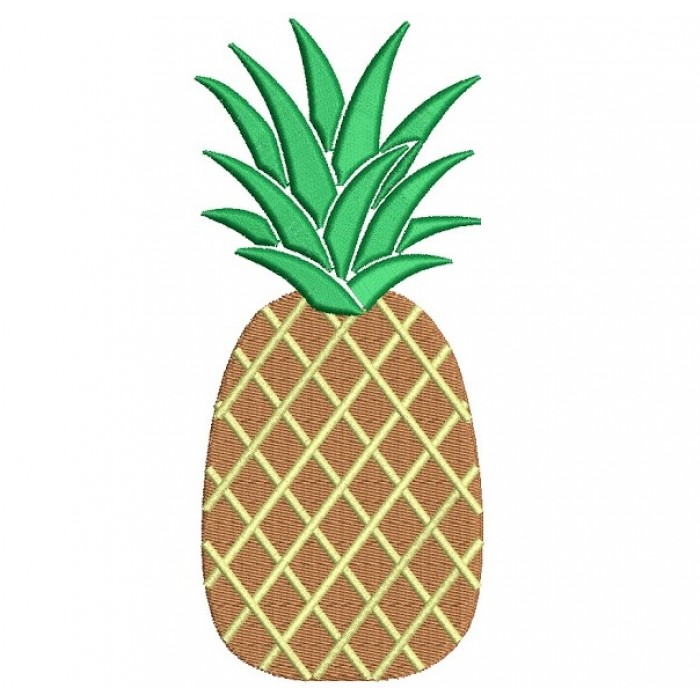 Pineapple Machine Embroidery Fruit Filled Digitized Design Pattern
