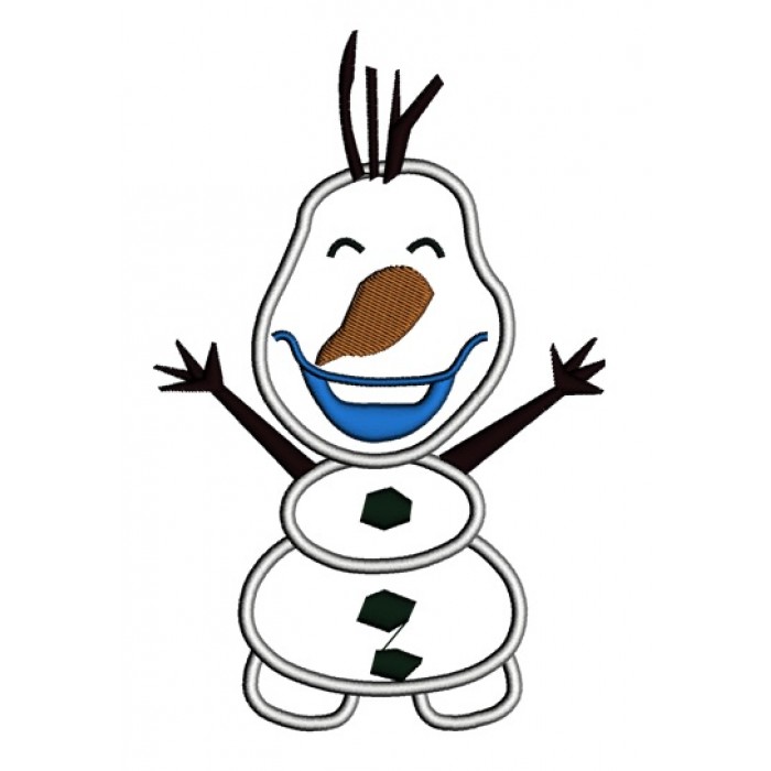 Looks Like Olaf Snow Man from Frozen Applique Machine Embroidery Design ...