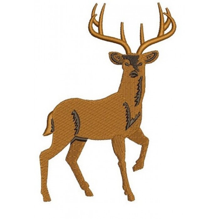 Deer Filled Machine Embroidery Digitized Design Pattern