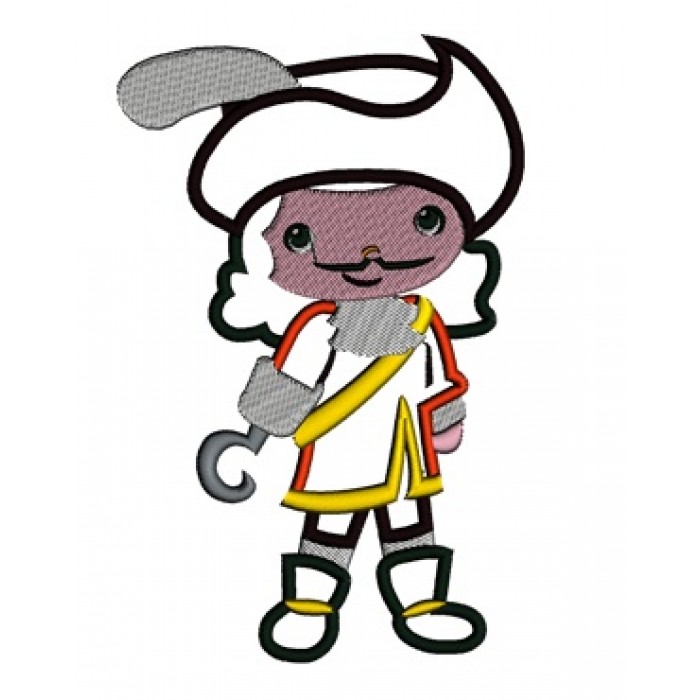 Looks Like Captain Hook Applique Machine Embroidery Design Digitized ...