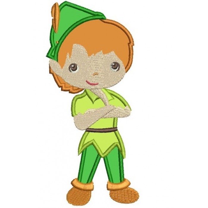Looks Like Peter Pan Applique Digitized Machine Embroidery Design ...