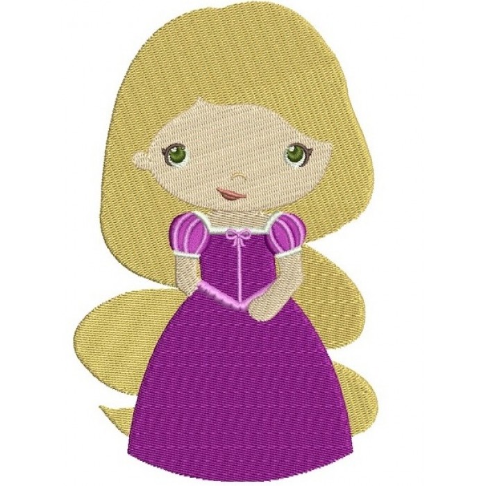 Looks Like Rapunzel Princess Filled Digitized Machine Embroidery Design ...