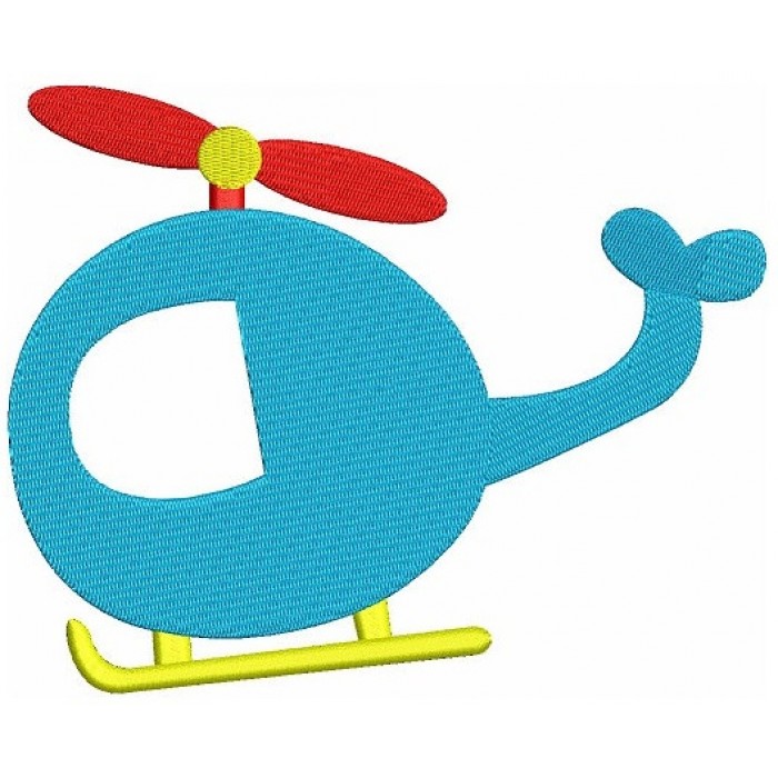Instant Download Little Helicopter Machine Embroidery Design