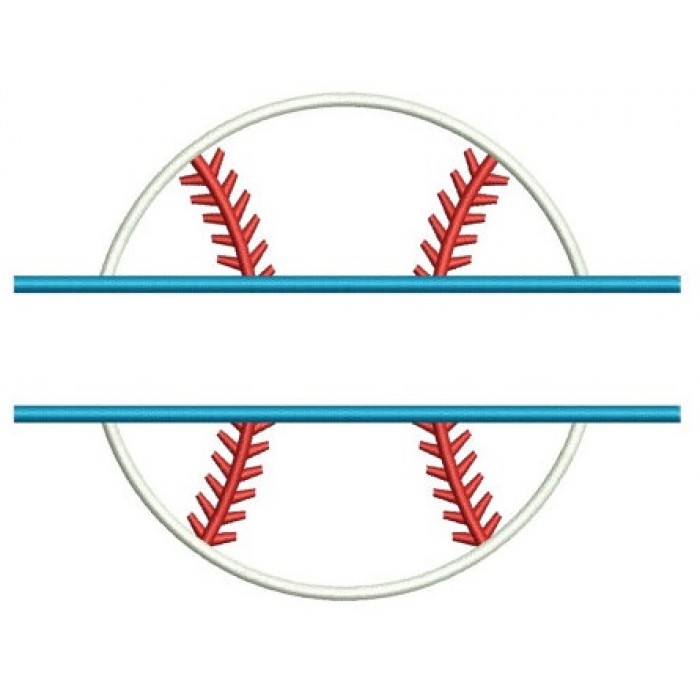Baseball Split Applique Machine Embroidery Digitized Design Pattern ...