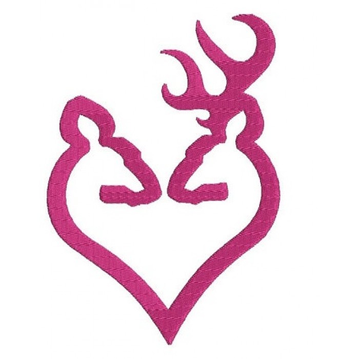 Heart Doe and Buck Hunting machine embroidery digitized design filled ...